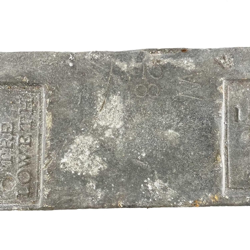 A late 19th century Treloweth 28lb tin ingot with L C Daubuz assay ...