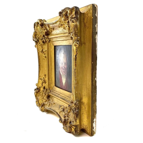 An oil on panel portrait of Tim Bobbin, late 18th century, in a gilt ...