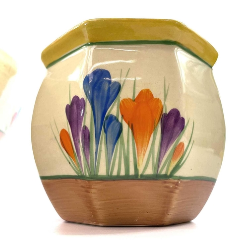 Clarice Cliff, crocus pattern, a fruit bowl, height 9cm, diameter 20 ...