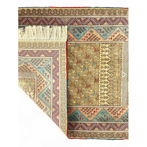 An exceptionally fine and rare Hereke silk rug. with signed cartouche ...