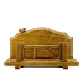 A Bob Hunter Thirlby Wrenman oak letter rack. Modelled as a five bar ...