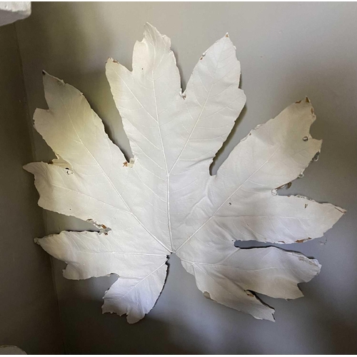 Peter Hone b. 1941 Two exotic leaves one 68cm high the other 45cm high