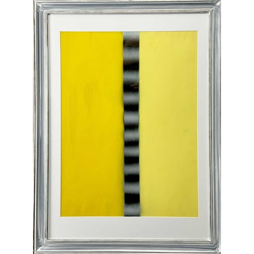 Barrie COOK (1929-2020) Untitled (Yellow and Stripe) Acrylic on paper ...