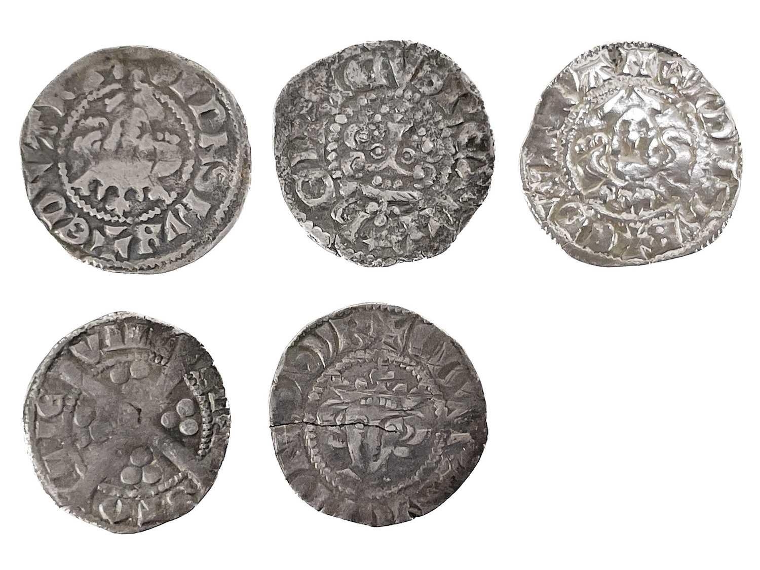 GB Hammered silver pennies (x5) Comprising selection of Edward I etc ...