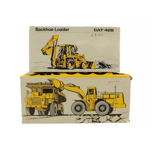 NZG Cat models (x2) Both 1:50 scale: 1: Backhoe loader Cat 428 2 ...