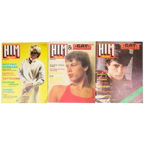 (Homo erotica) Him Thirty five magazines. Pictorial thin card wraps ...
