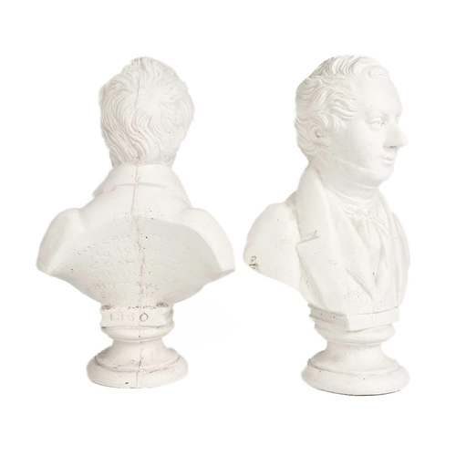 Peter HONE (b.1941) A pair of plaster busts of Joseph Smith, after ...