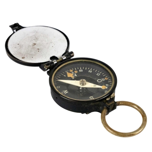 A German Busch black lacquered marching compass. Stamped marks and DRGM ...