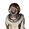 Diving A standard diving suit with a twelve-bolt copper helmet, Toa style.
