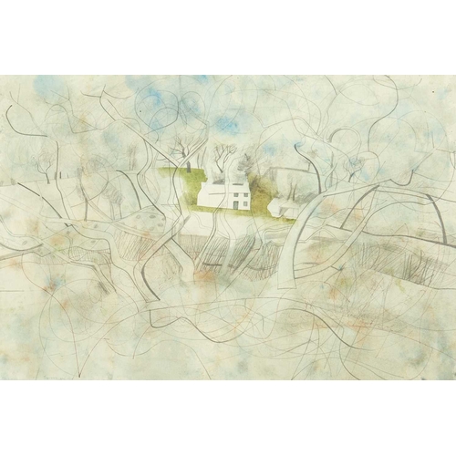 § Bryan INGHAM (1936-1997) Trevessa, April 1971 Mixed media on card ...