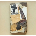 § Harry THUBRON (1915-1985) Small Dune (1976) Wood and paper collage ...