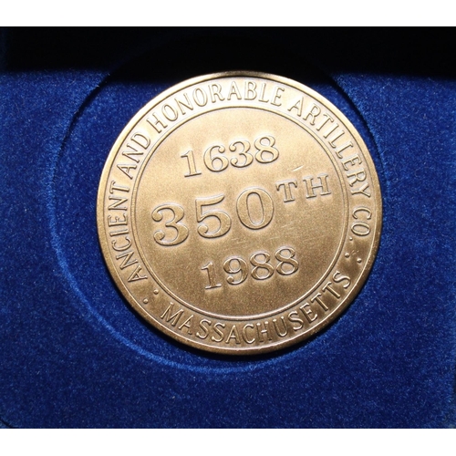 Two Commemorative Anniversary Medal / Coins for Honorable Artillery ...