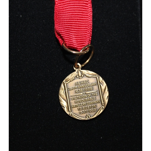 Two Commemorative Anniversary Medal / Coins for Honorable Artillery ...