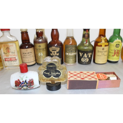 Quantity Of Some Rare Collectable Vintage Miniatures Whisky Some With ...