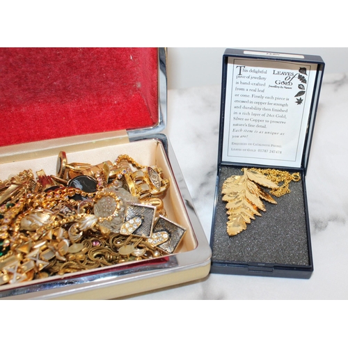 Boxes Containing Gold Toned Jewellery Items
