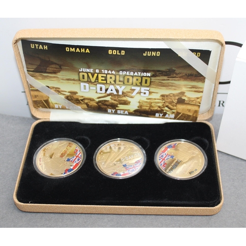 Boxed Operation Overload D-Day 75 Medal Collection 240/499 Plating 24 ...