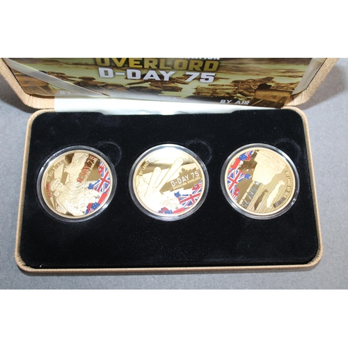 Boxed Operation Overload D-Day 75 Medal Collection 240/499 Plating 24 ...