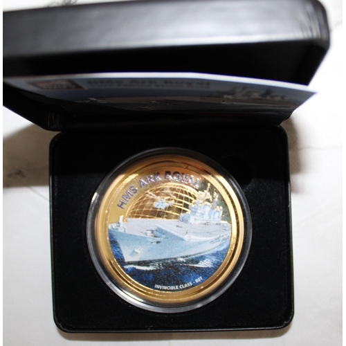 Selection Of Collectable Boxed /Packet Coins Inc-Royal Navy HMS Ark ...