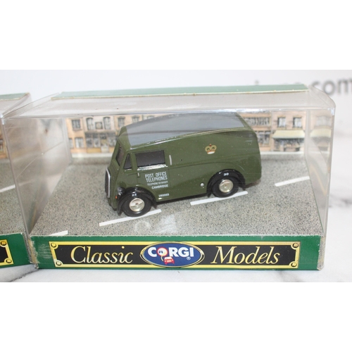 Four Boxed Classic Corgi Models Inc- D983 Morris J Van/D983 Morris J ...