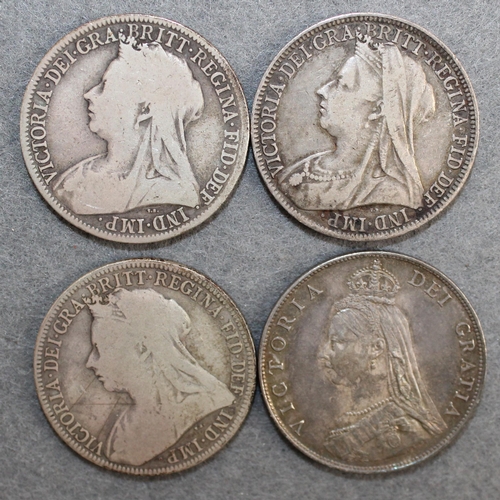 Queen Victoria One Florin Coins Total Weight 44.5gms 50% Silver