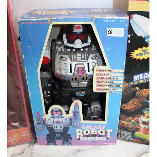 3 x Boxed Robots Including Chad Valley Walking Action Robot, Micro ...