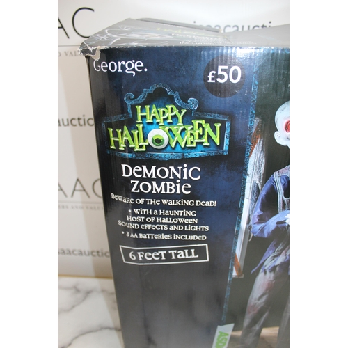 Happy Halloween Demonic Zombie With A Haunting Host Of Sounds 6 Feet ...