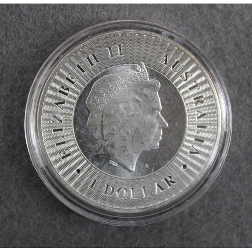 2016 1oz Australian Kangaroo 1 Dollar Silver Coin in Case