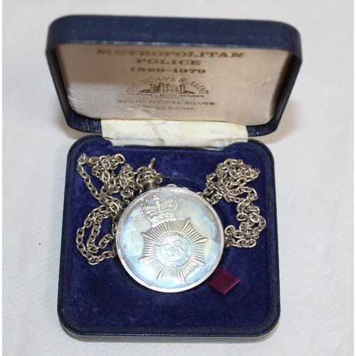 Boxed Metropolitan Police 1829-1979 The Tower Mint Solid Nickel Silver ...