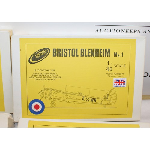 7 x Boxed Models Inc- Bristol Blenheim Contrail Model Aircraft/Sierra ...