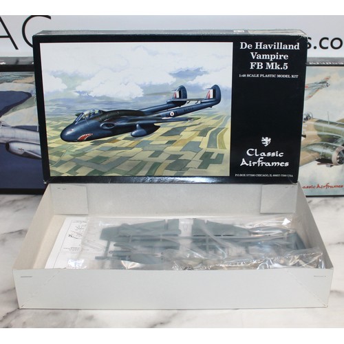 3 x Boxed CLASSIC AIRFRAMES Military Aircraft Models
