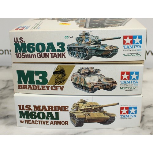 3 x Boxed TAMIYA Military Tank Models
