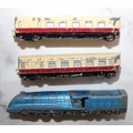 Vintage Dinky Train Engine & Two Carriages