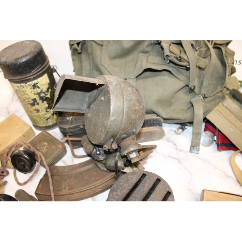 Collection of Military Field Gear - As Found