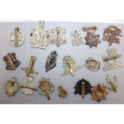 Selection Of 20 Military Cap Badges Various Conditions