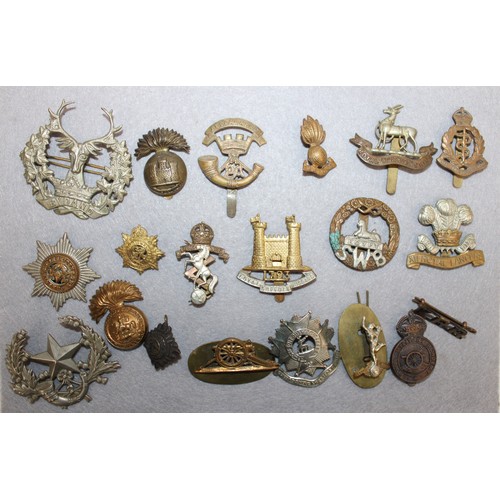 Selection Of 20 Military Cap Badges Various Conditions