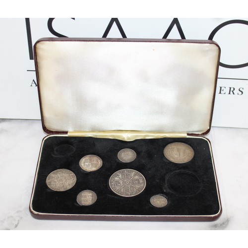 Boxed 1887 Queen Victoria Coin Set Inc Seven Coins