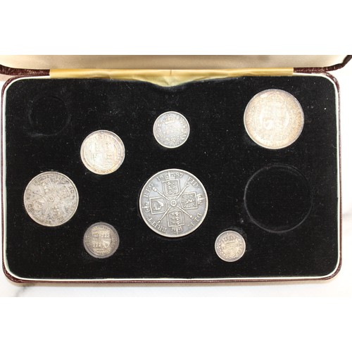 Boxed 1887 Queen Victoria Coin Set Inc Seven Coins