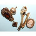 Mixed Jewellery Items In Tin Inc- Rotary Watch/Brooch/Cameo Brooch ...