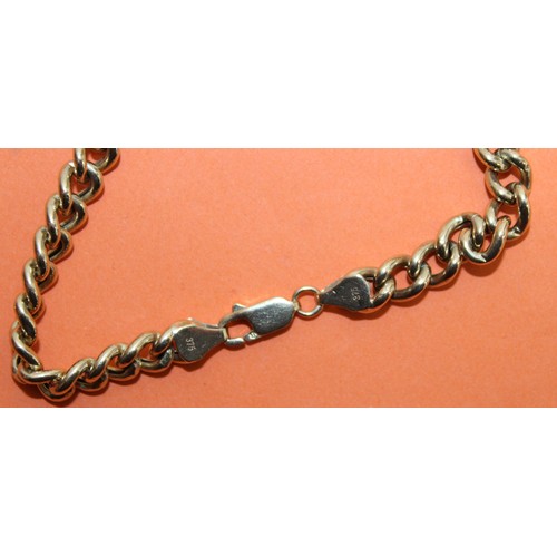 Stamped 375 Gold Chain Total Weight-19.55g In A Box