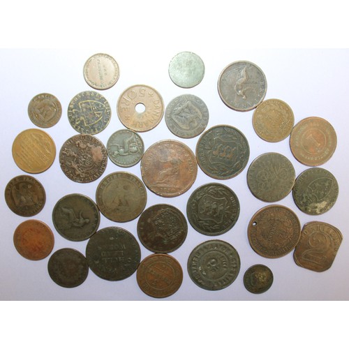 Mixed Copper Coins & Tokens