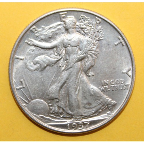 American 1937 Silver Half Dollar Coin