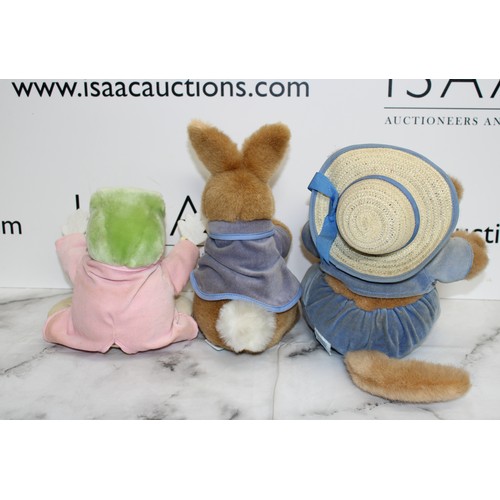 3 x Collectable Soft Toys By Eden Gift Inc: Peter Rabbit/Tom Kitten And ...