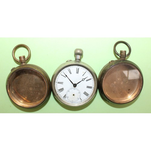 Gents Pocket Watch With Two Extra Cases - As Found