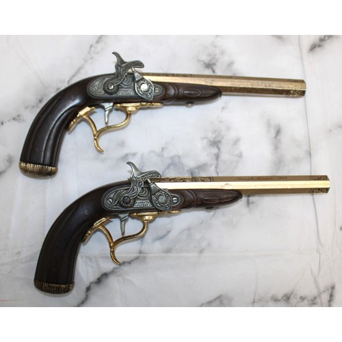 Pair Of Flintlock Pistols (Forsyth Patent) Inscribed With Joseph Kinner ...