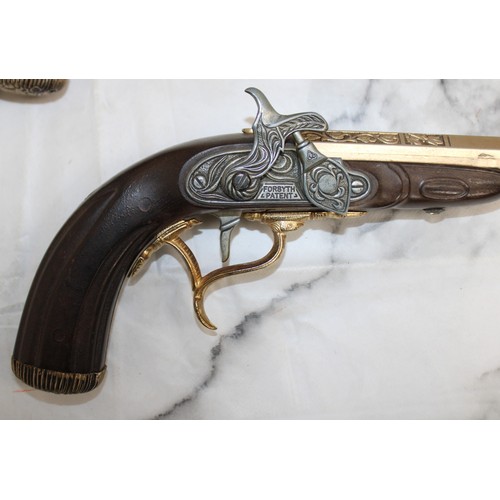 Pair Of Flintlock Pistols (Forsyth Patent) Inscribed With Joseph Kinner ...