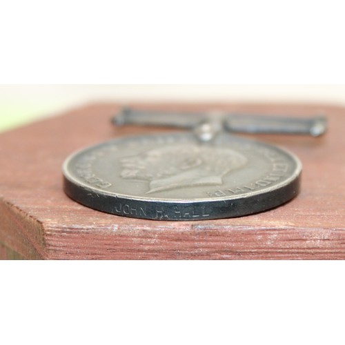 WWI British War Medal Awarded to John H Hall