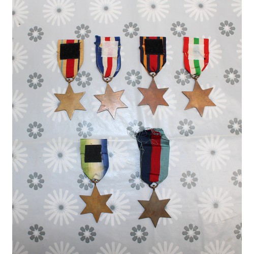 A Collection Of Six WW11 Star Medals
