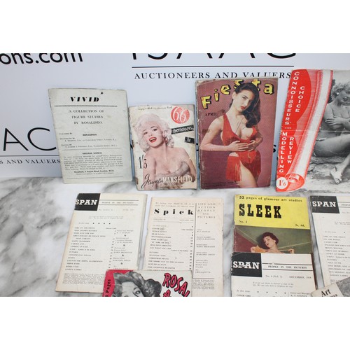 A Selection Adult Only Booklets Inc: Vivid/Fiesta/U.S Glamour/Sleek/ And Pett's Annual Etc