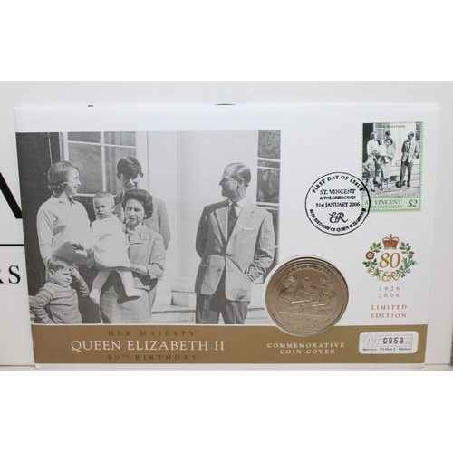 5 x Coin First Day Covers/Commemorative Coin Covers Including The Queen ...