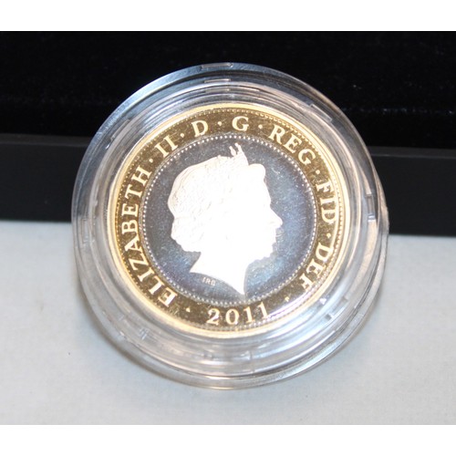 A Collectable Boxed The 2011 UK MARY ROSE £2 Piedfort Silver Proof Coin ...